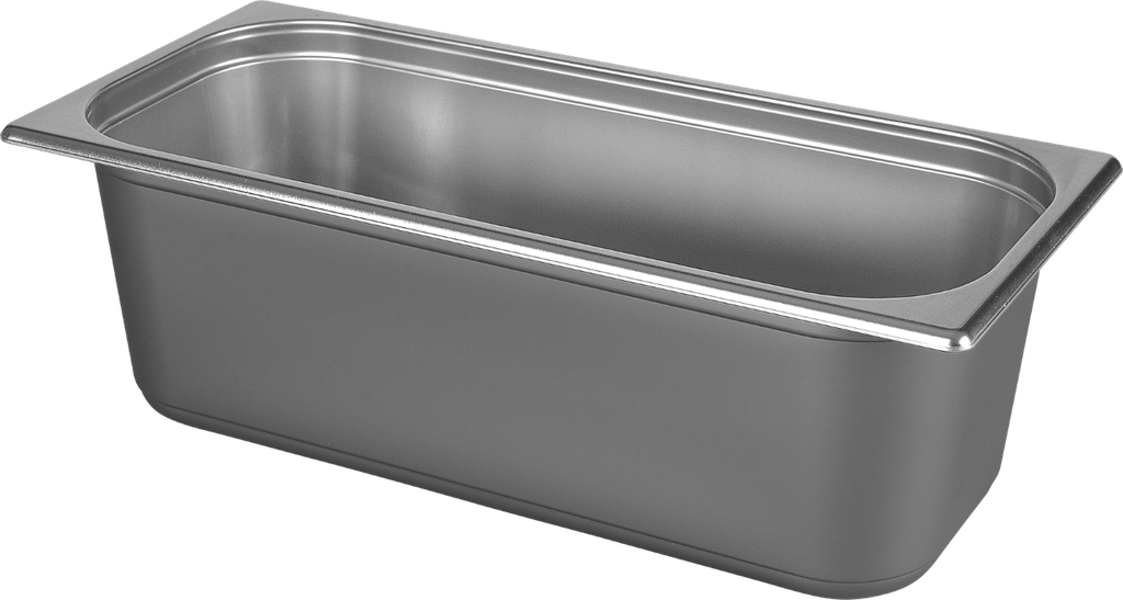 Bac à glace vitrine 5 litres aspect inox | Serup